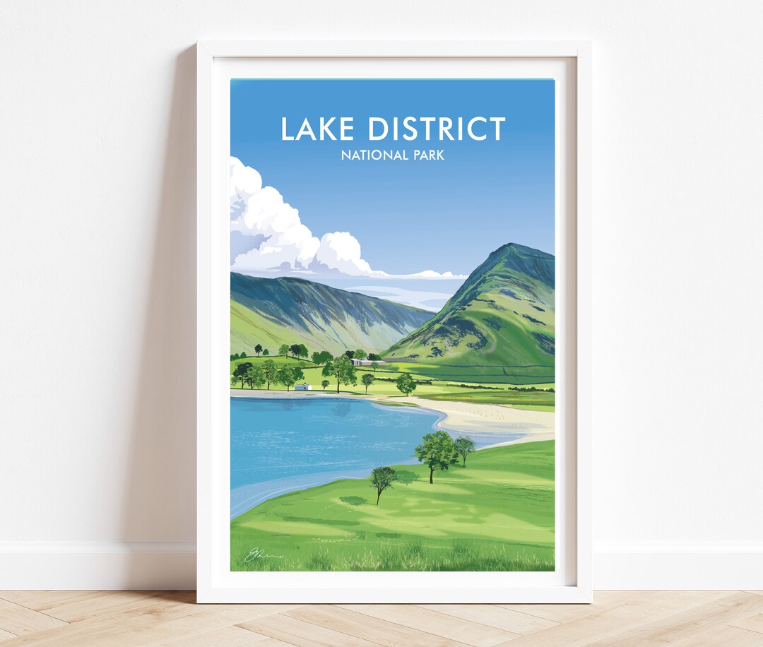 Lake District Art Prints, National Park Travel Print, Buttermere Travel ...