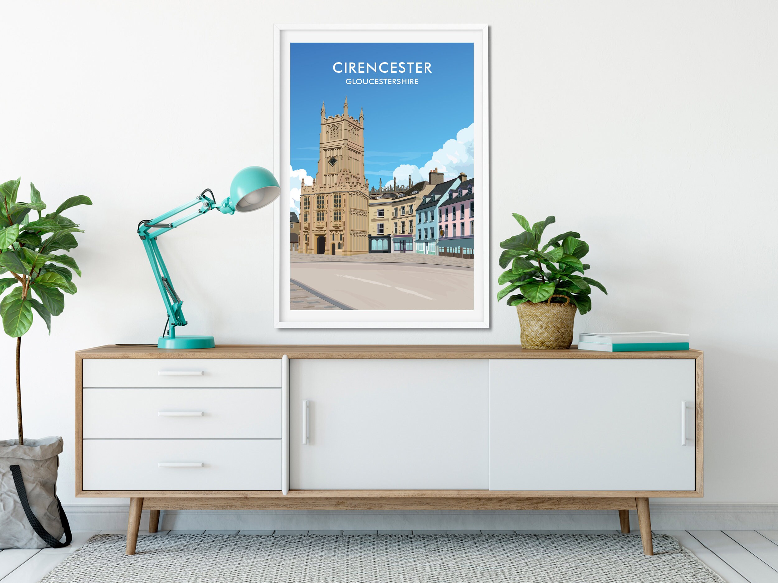 Cirencester Cathedral Art Print: Signed Cotswold Travel Poster - Etsy ...