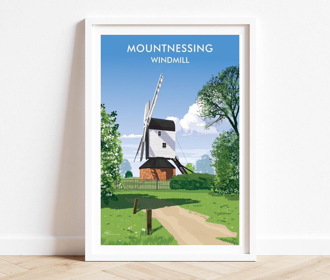 Mountnessing Prints, Mountnessing Windmill Poster Print, Essex Travel ...