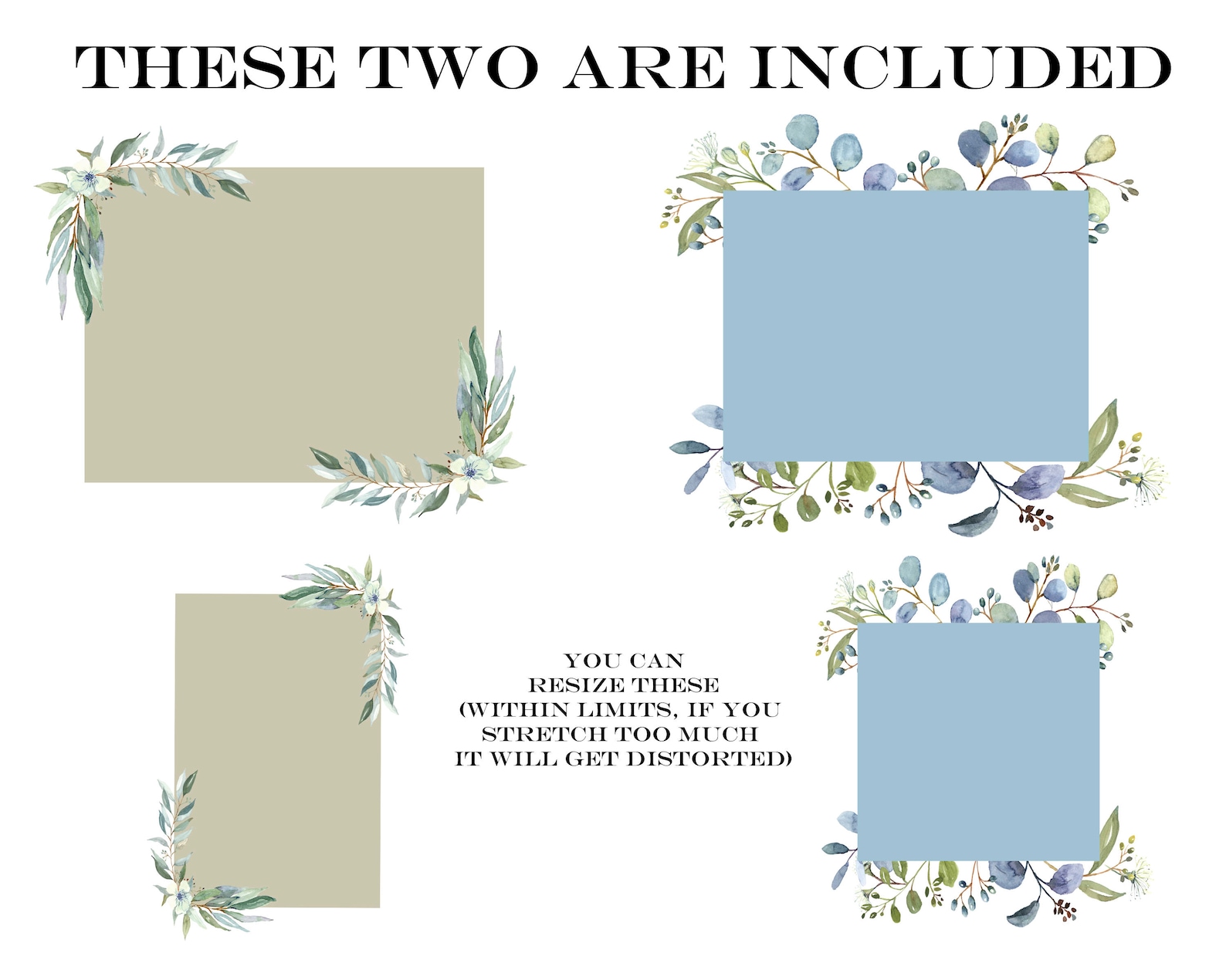 Eucalyptus Frames and Wreaths Greenery Wreath Clipart - Etsy