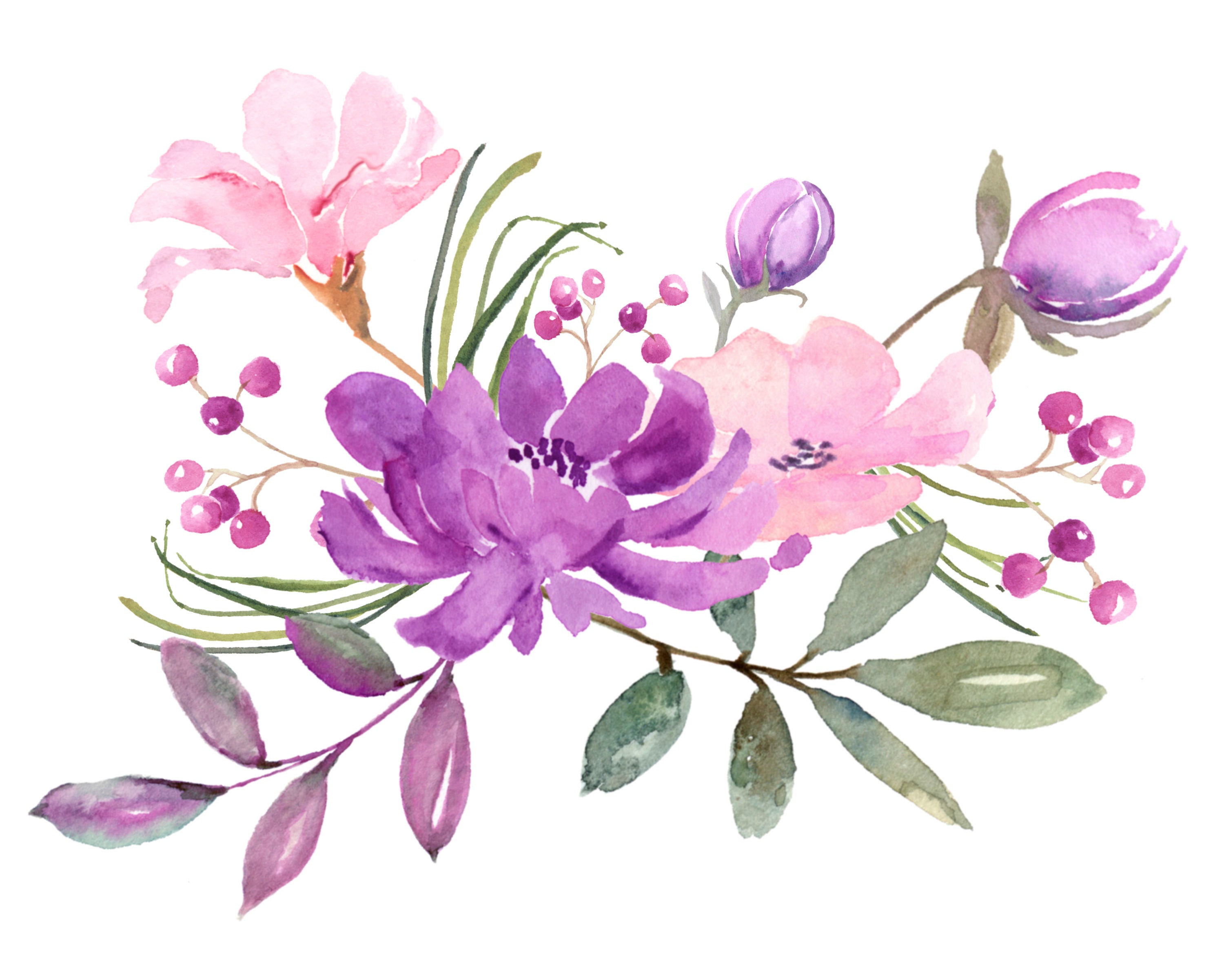 Purple Spring Flower Clip Art