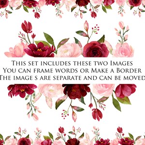 Blush and Burgundy Frames and Wreaths, Floral Frames, Crystal Frames ...