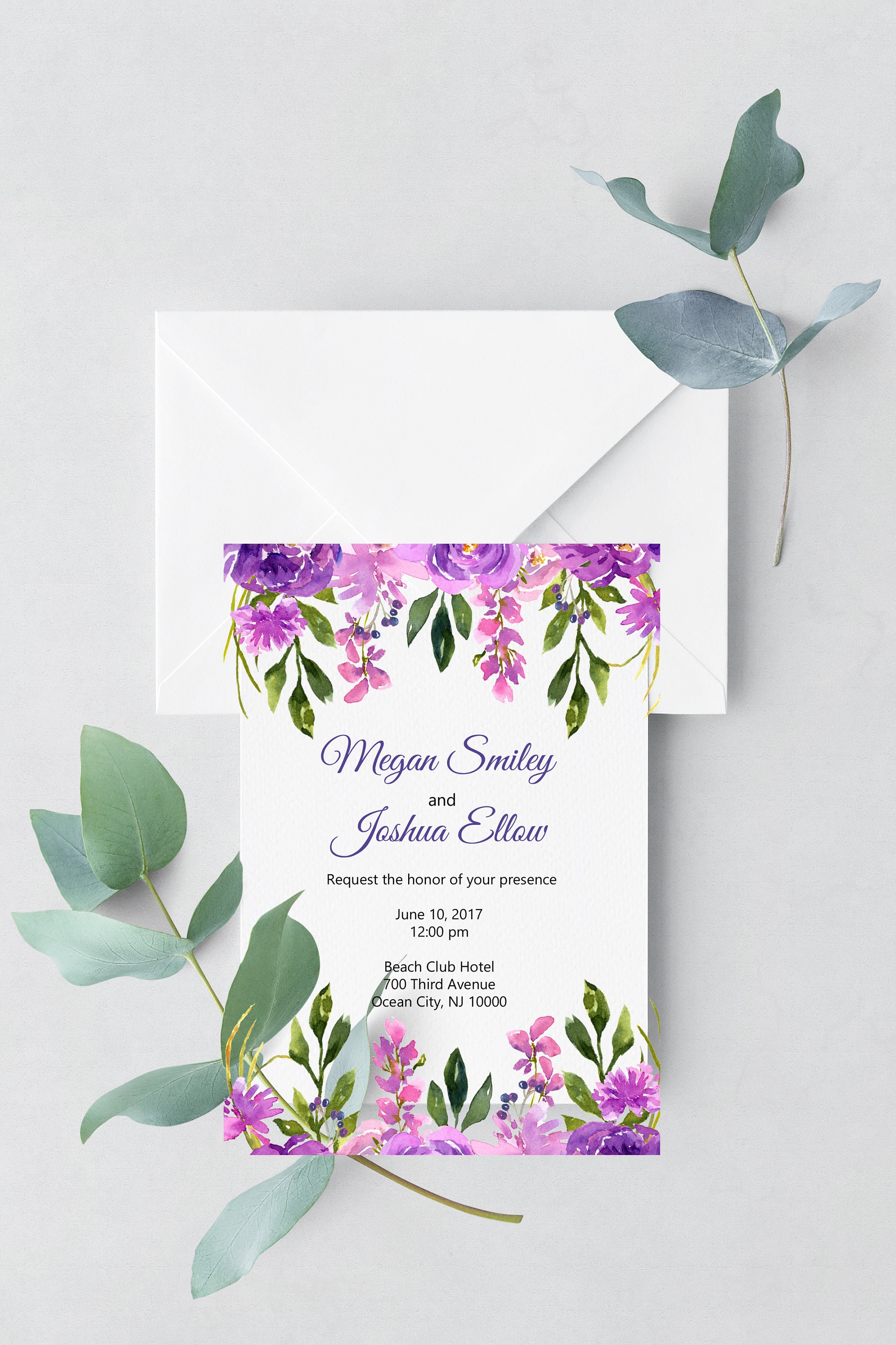 Purple Flower Designs, Watercolor Cip Art, Lavender Watercolor Flowers ...
