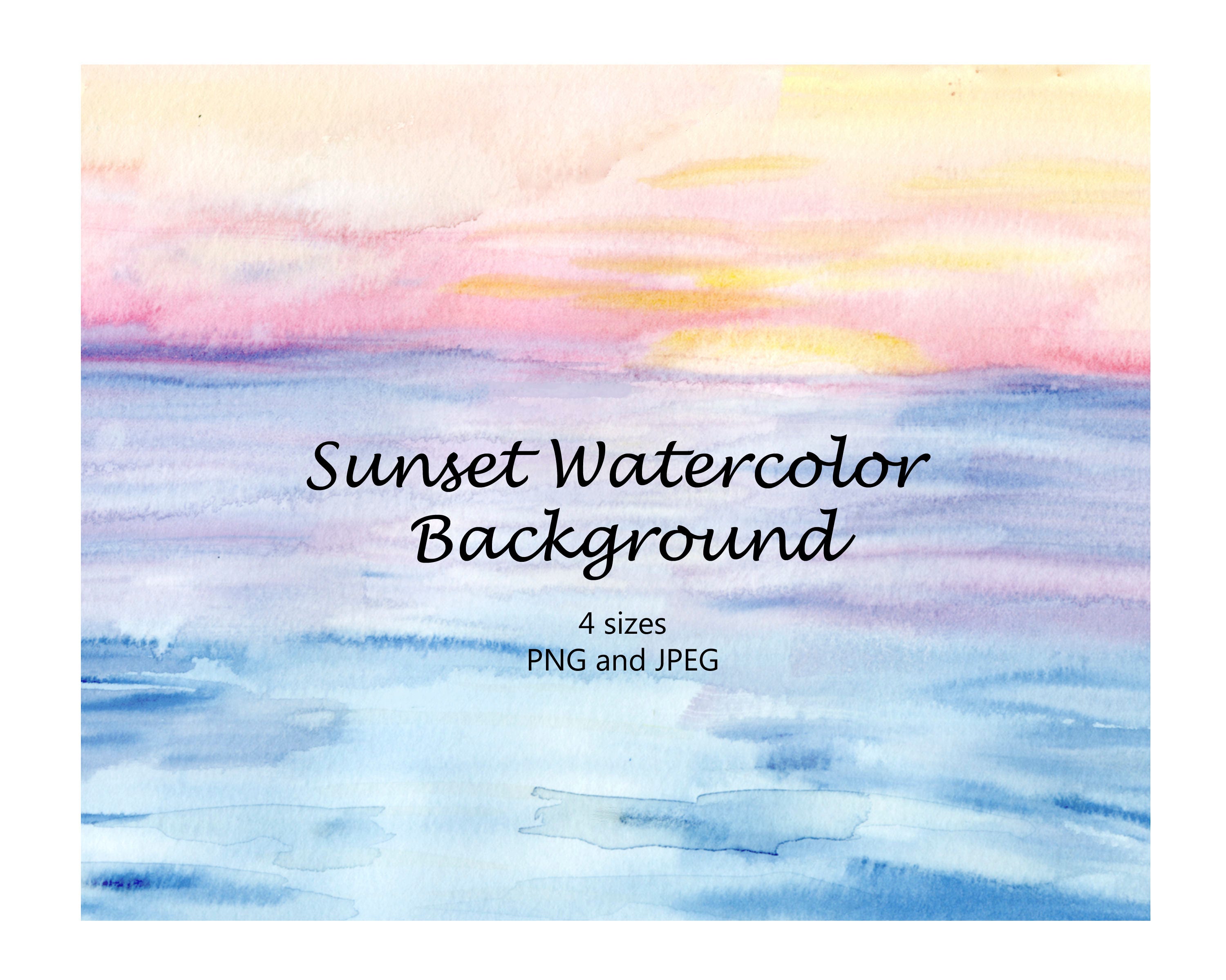 Watercolor Sunset Png