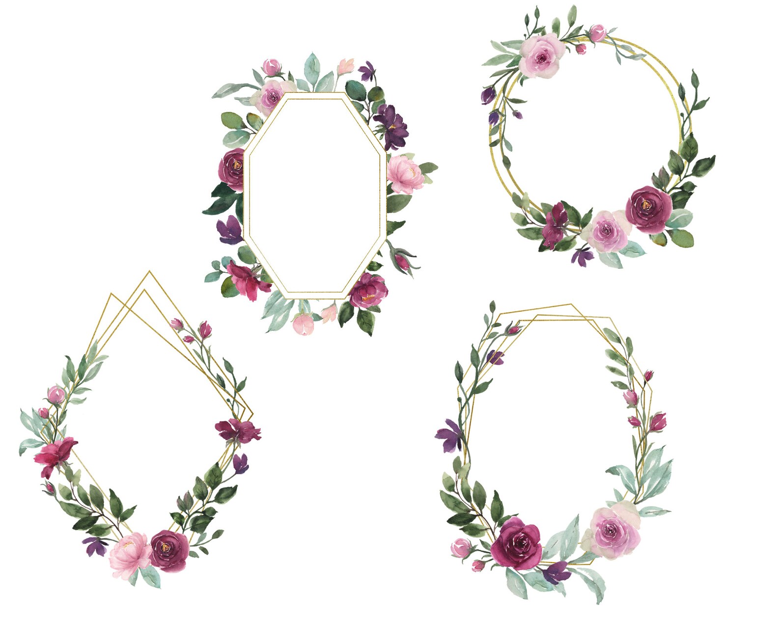 Blush and Burgundy Wreaths and Frames Burgundy Wedding - Etsy