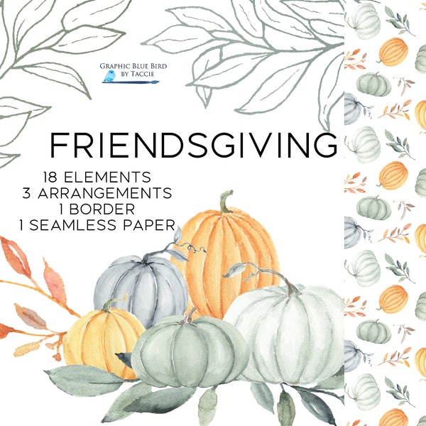 Friendsgiving Clipart - Etsy