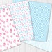 Blue and Pink Digital Paper Pack, Baby Shower Digital Paper, Rainbows ...