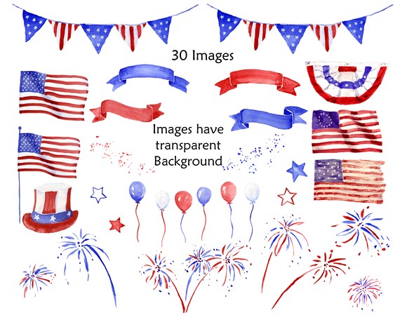 4th Of July Flag Clipart