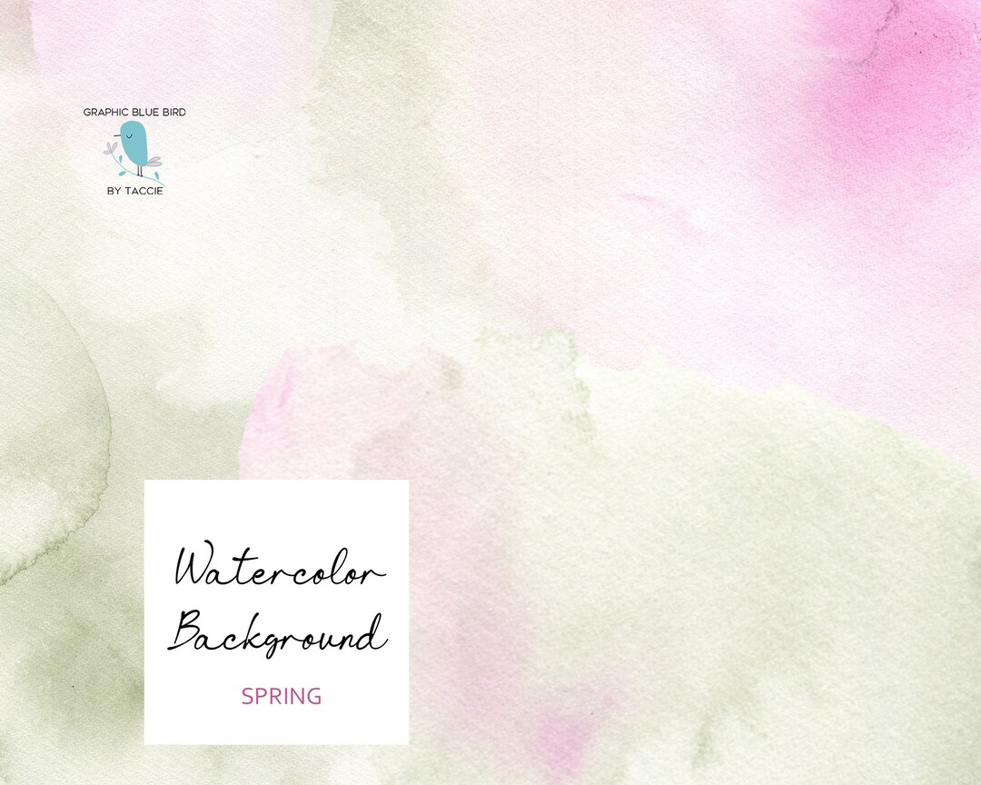 Spring Watercolor Background, Lilac, Pink, Beige and Green, Digital ...