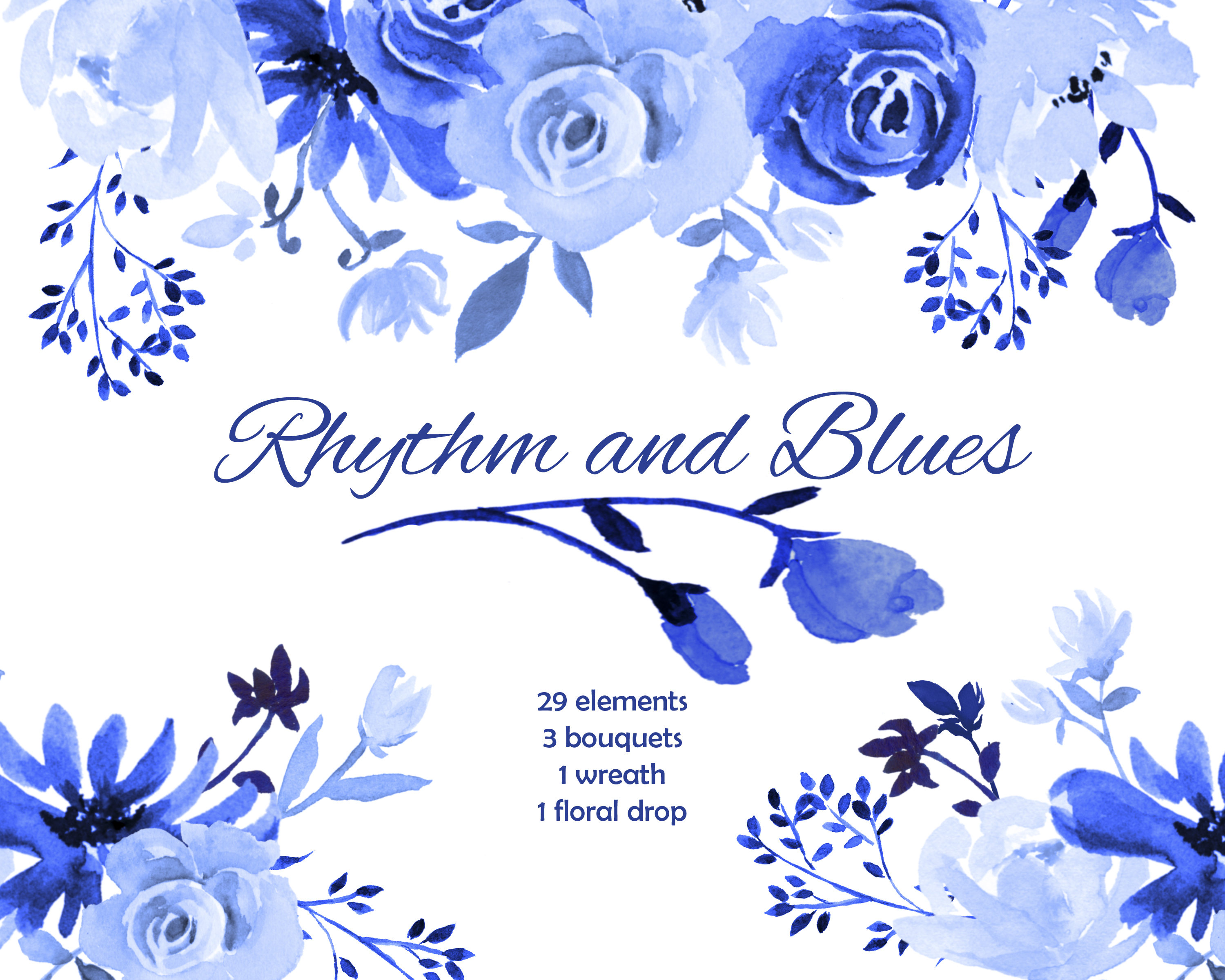 Navy Blue Wedding Clipart