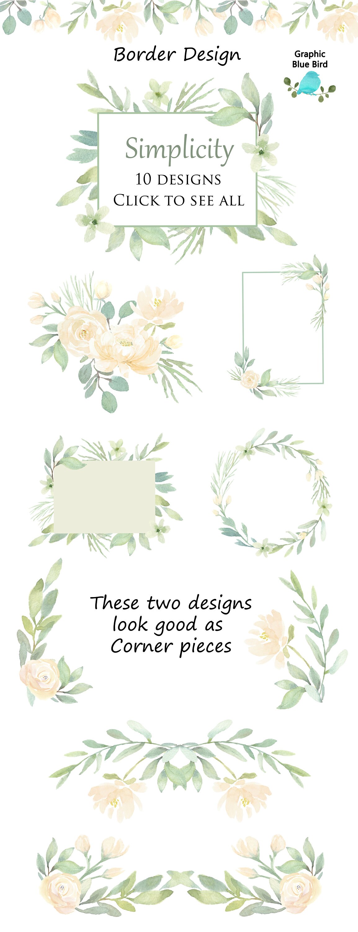 White Flower Frames and Wreaths White Floral Designs White | Etsy