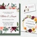 Blooms and Berries Floral Frames Burgundy and Blush Frames - Etsy