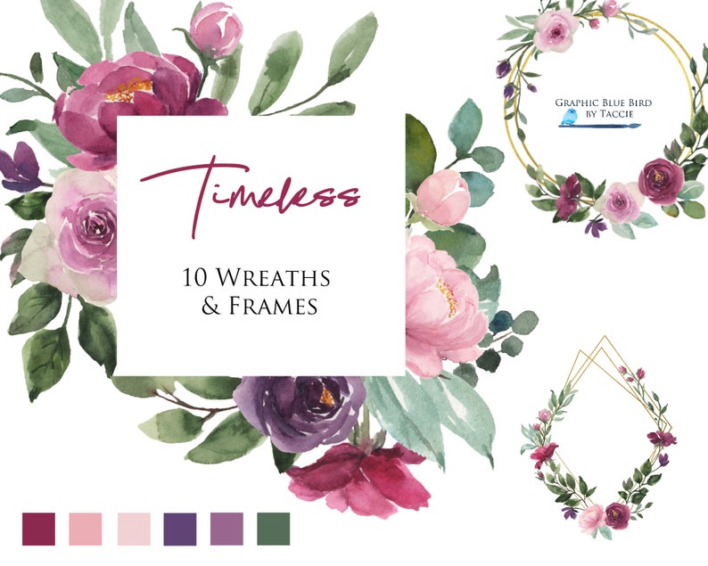 Blush and Burgundy Wreaths and Frames Burgundy Wedding | Etsy