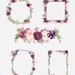 Watercolor Clip Art Designs and Frames in Plum Purple and - Etsy