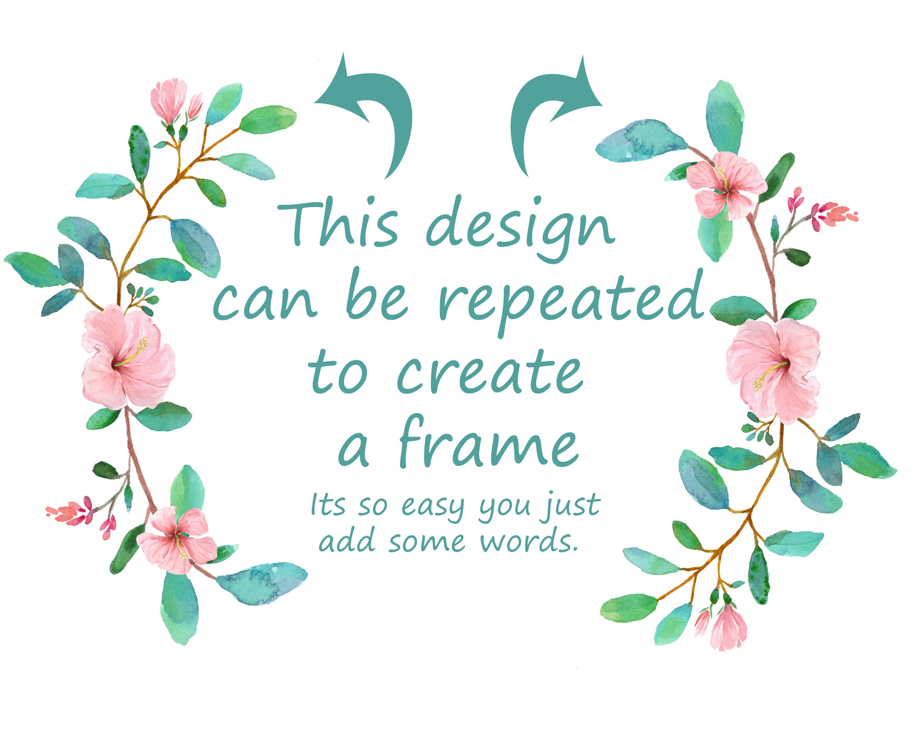 Tropical Island Flowers and Greenery, 8 Composed Designs for Tropical ...