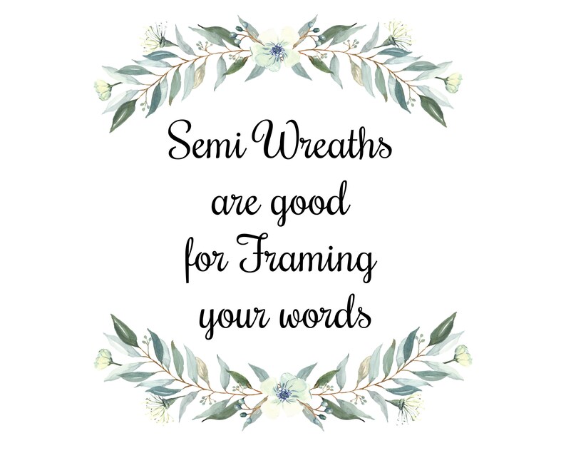 Eucalyptus Frames and Wreaths Greenery Wreath Clipart - Etsy