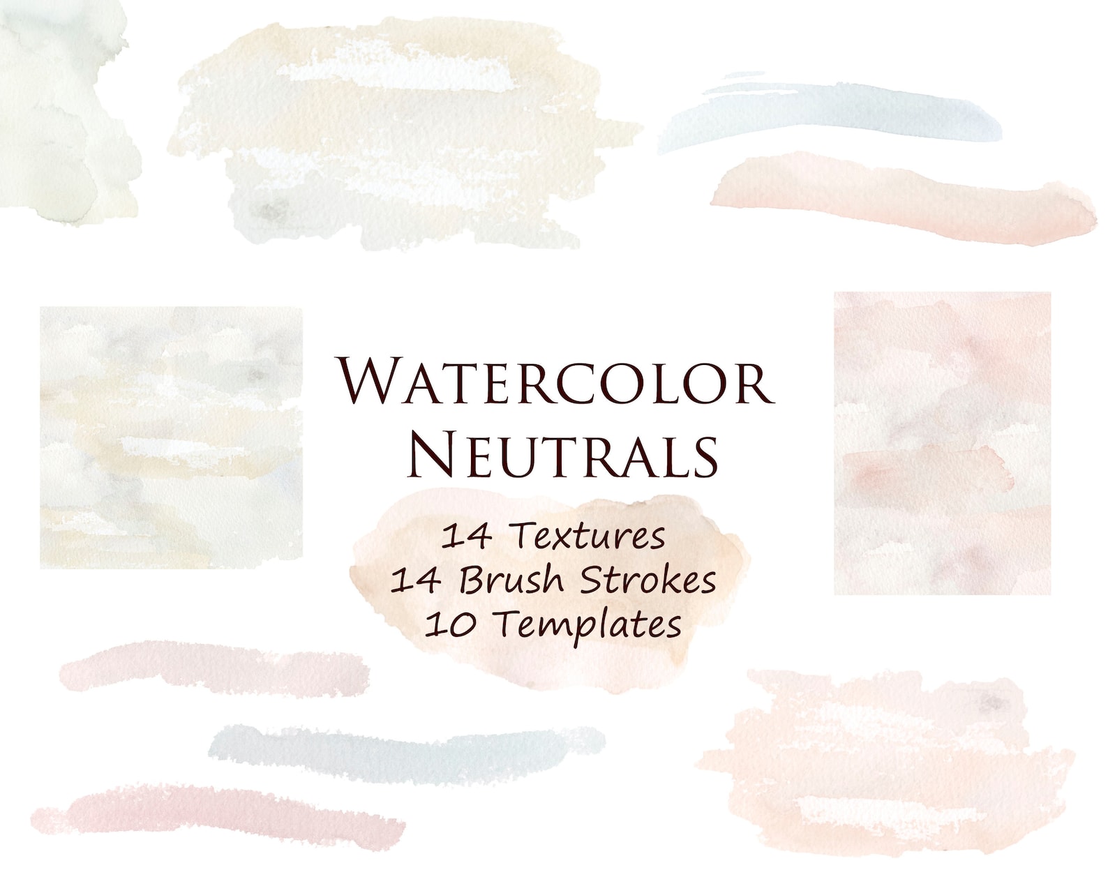 Watercolor Neutrals Collection of Neutral Textures - Etsy