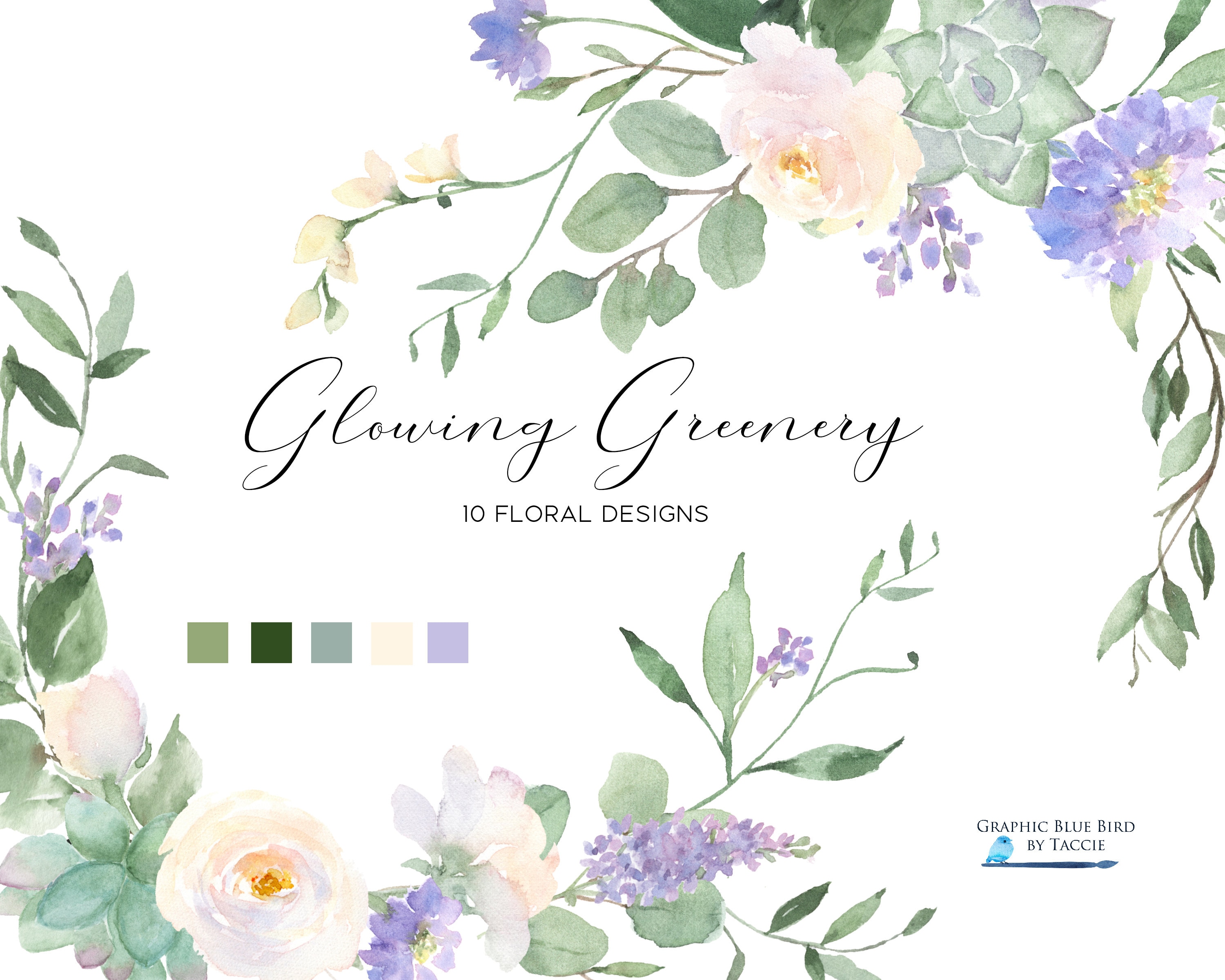 Periwinkle Flower Clipart Border
