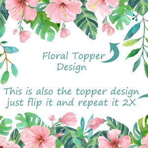 Tropical Island Flowers and Greenery, 8 Composed Designs for Tropical ...
