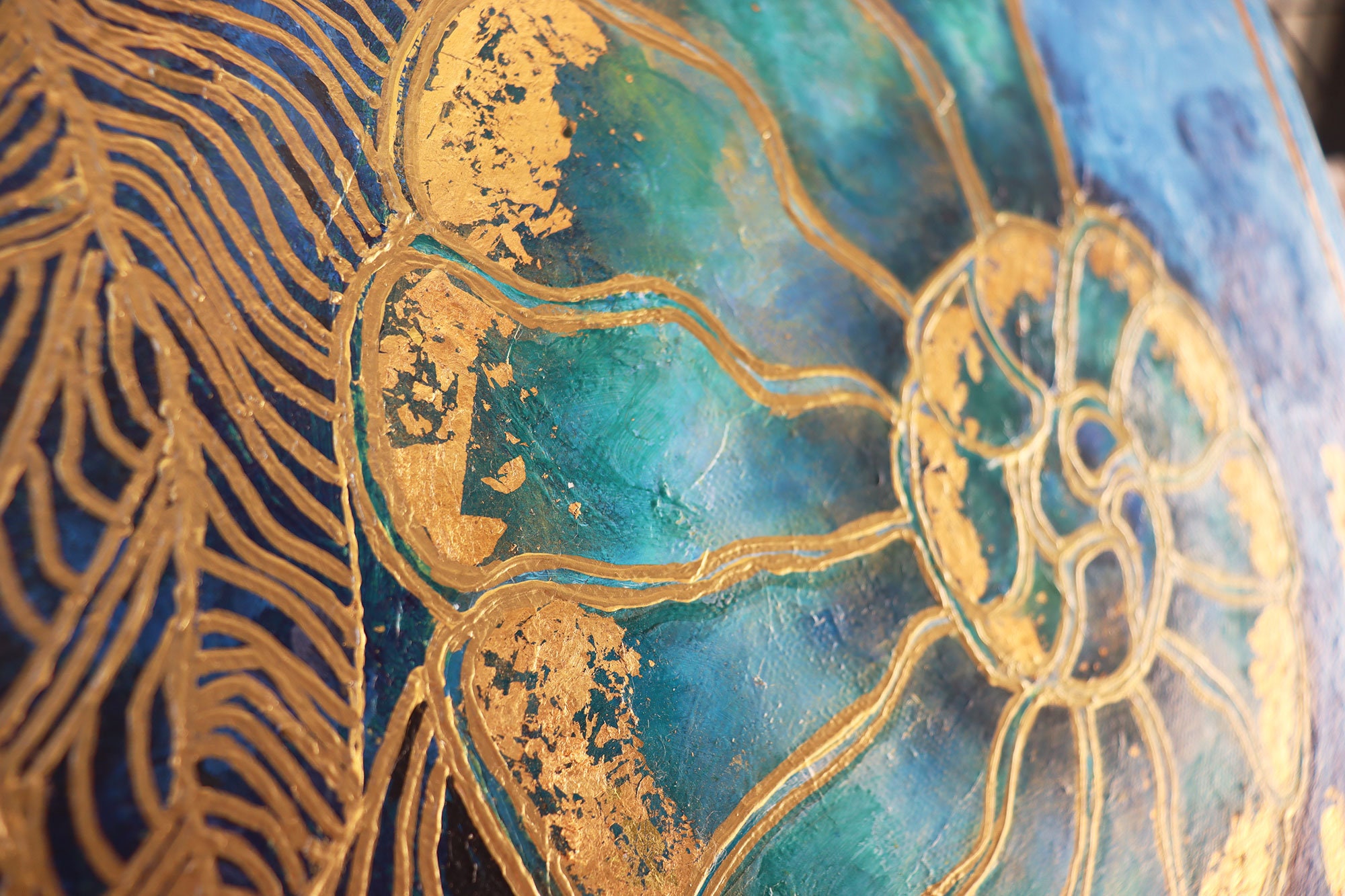 Sea Shell Painting Shell Original Art Shall Wall Art Oyster Shell ...