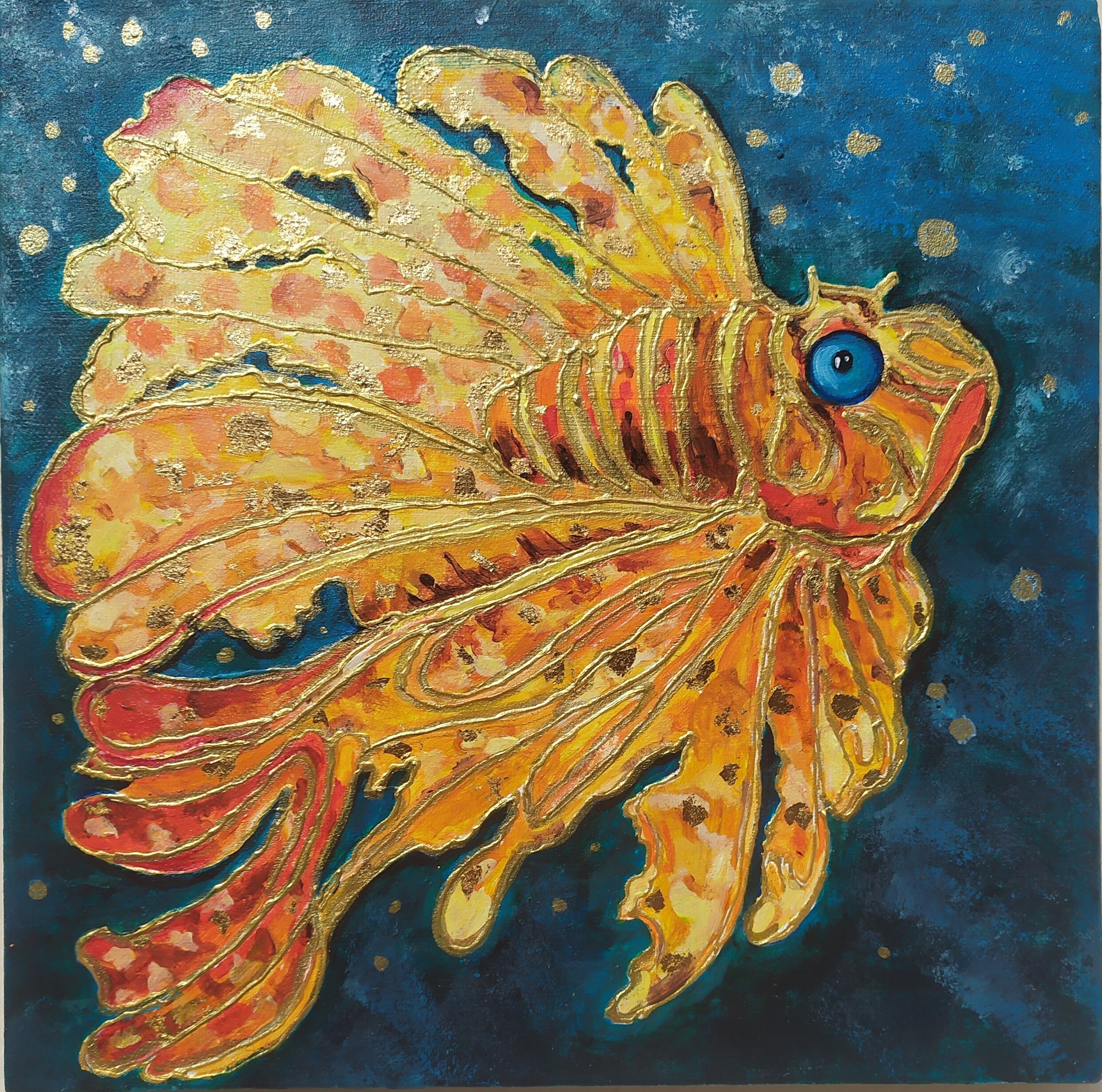 Fish Artwork Fish Painting Wall Art Tropical Fish Fantasy Fish | Etsy