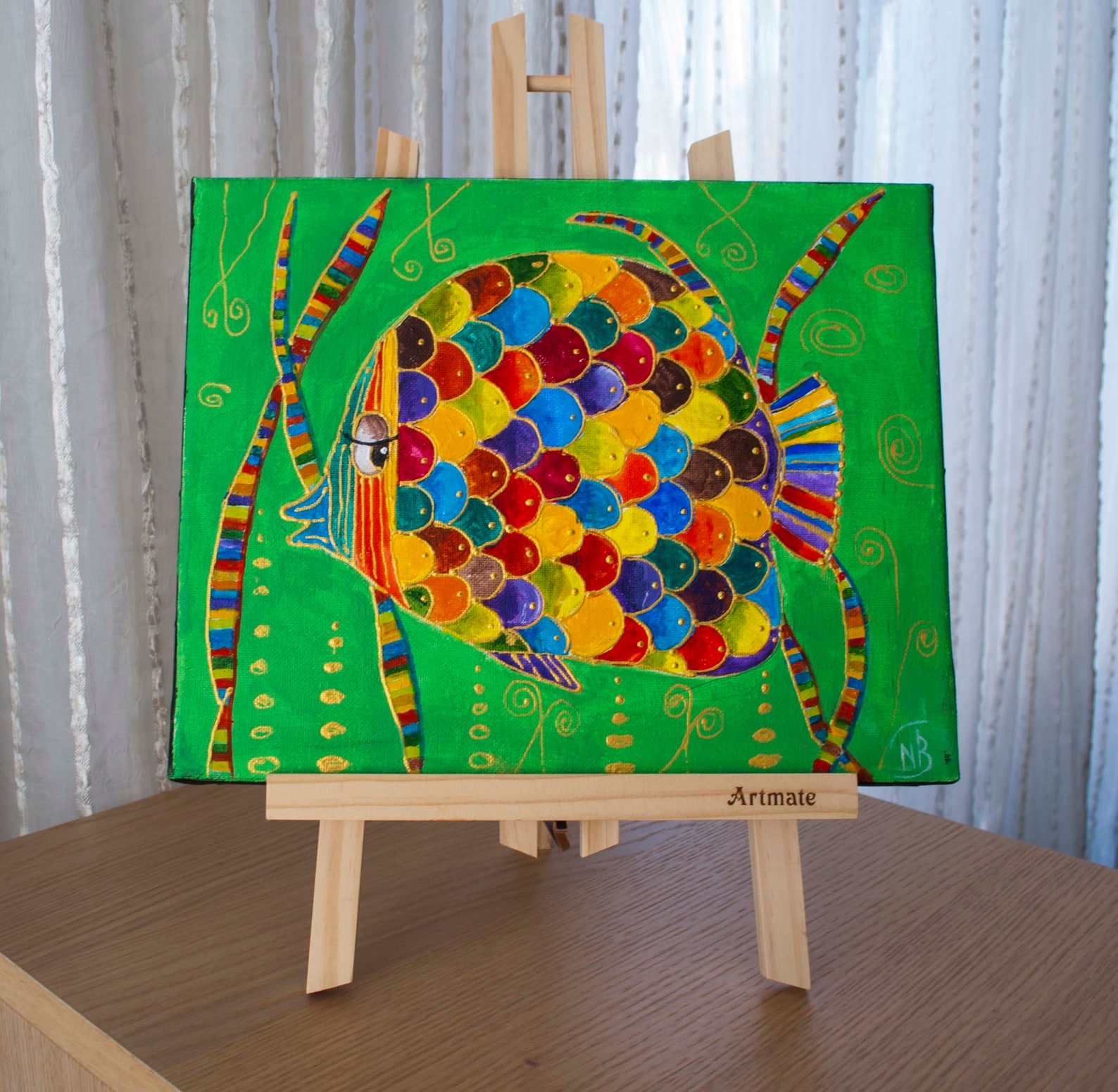 Fisch Kunstwerk Fisch Original Gemälde Fisch Wandkunst Tropischer Fisch ...