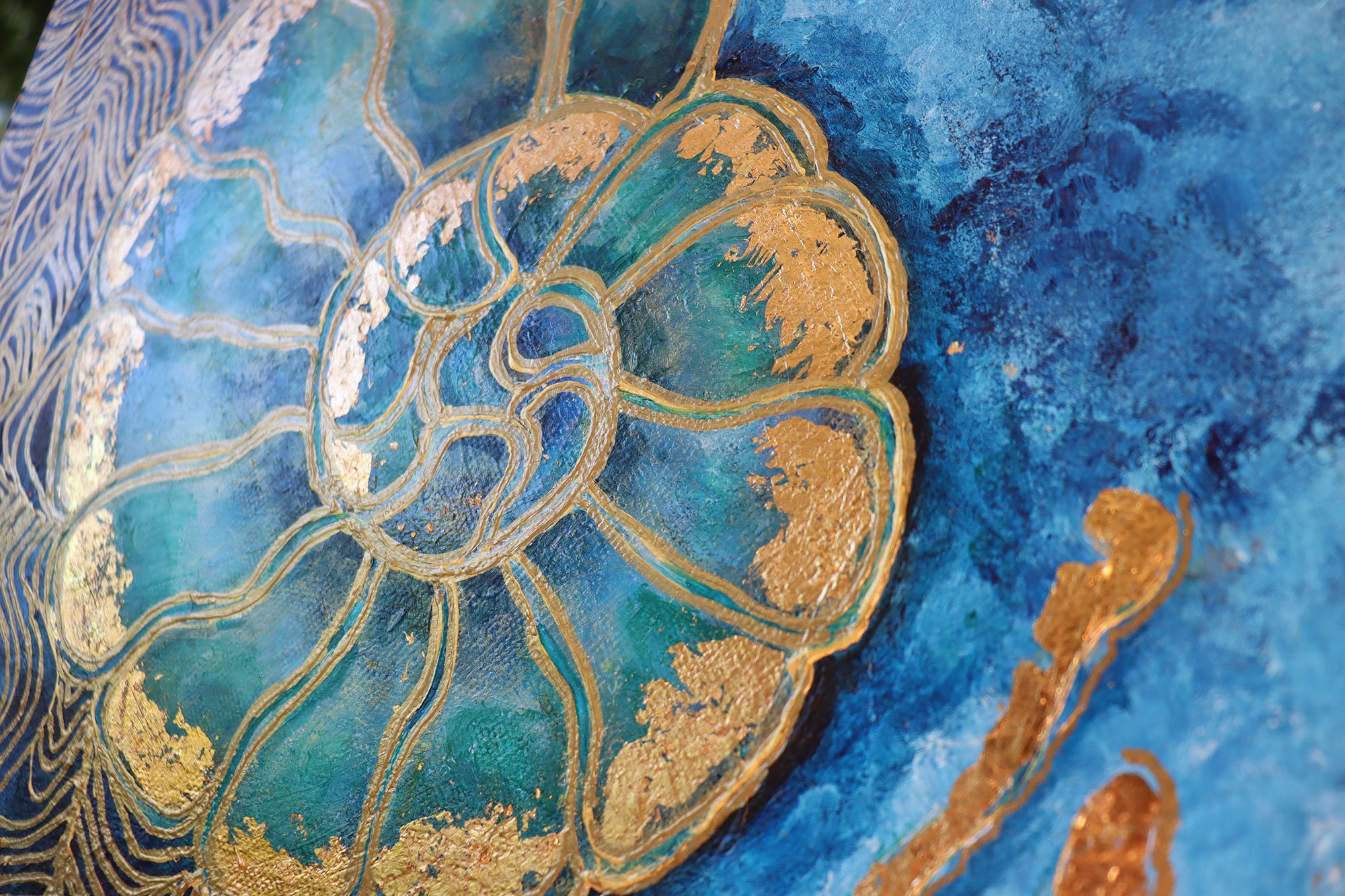 Sea Shell Painting Shell Original Art Shall Wall Art Oyster Shell ...