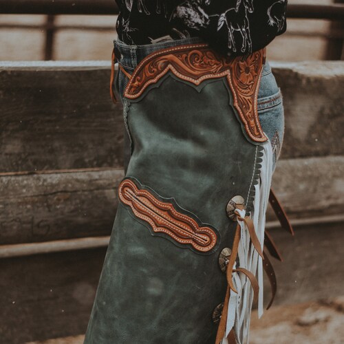 Custom Made Leather Chinks/new Chaps/ Exotic Hair on Hide/r - Etsy