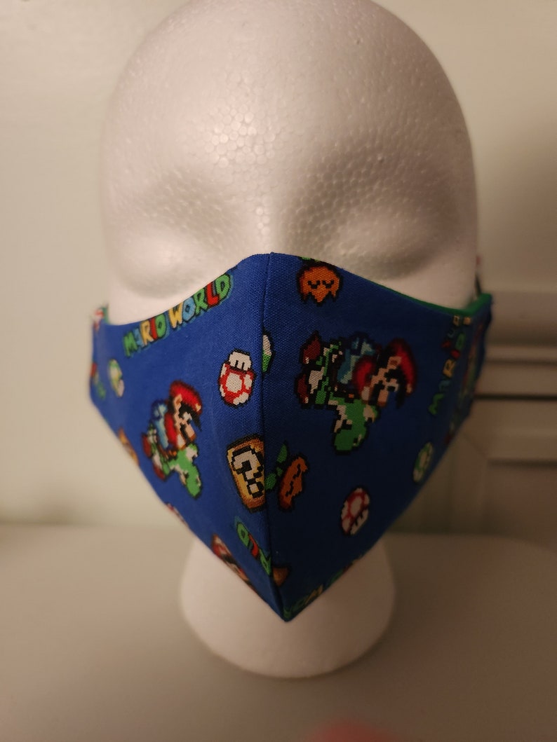 Mario Bros Face Masks - Etsy