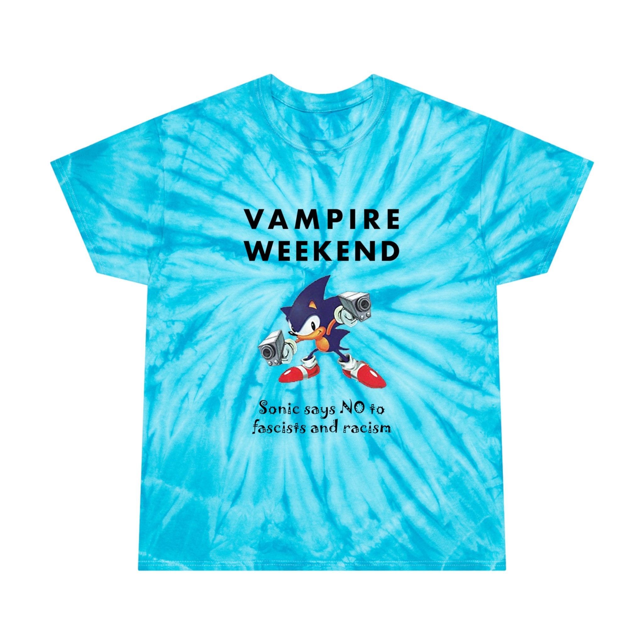 Tie-Dye Vampire Weekend Sonic dice NO a los fascistas y la camiseta ...
