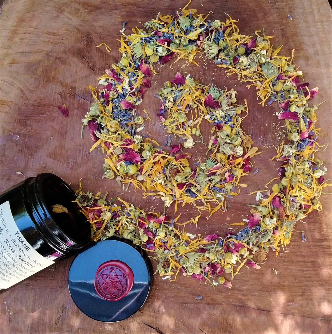 Organic Botanical Flower Tea Soothe. Nurture. Relax Medicinal Tea ...
