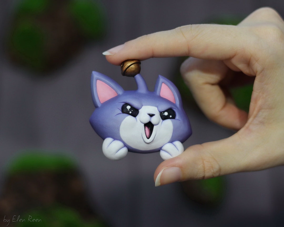 League of Legends Hype Kitty - Handmade Magnet or Brooch - Etsy