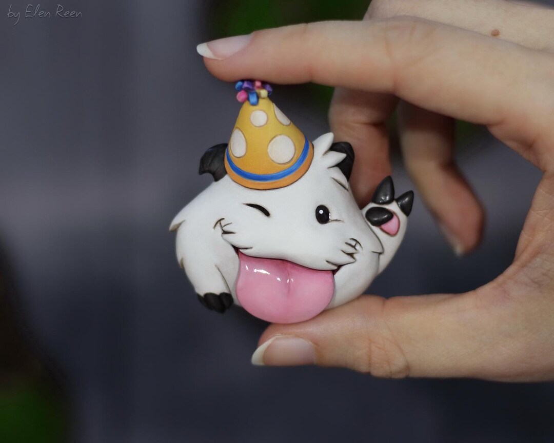 League of Legends Happy Poro - Handmade Magnet or Brooch - Etsy