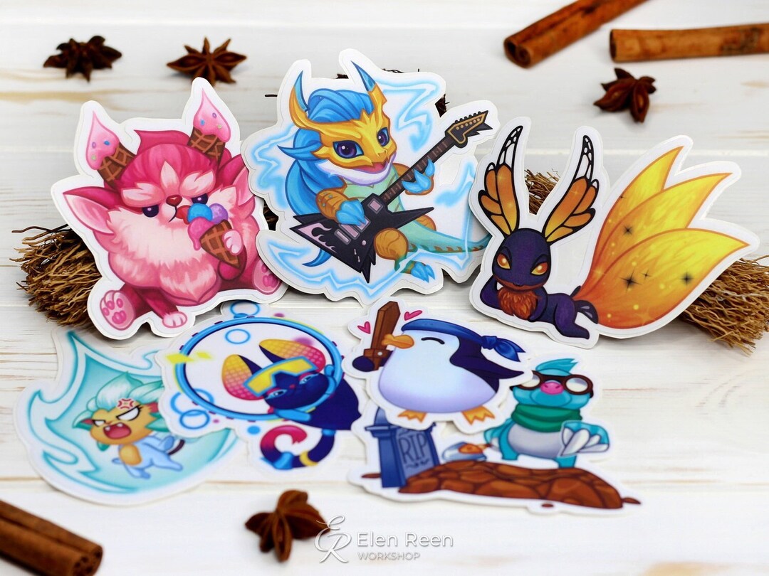 TFT Little Legend Sticker Pack, Furyhorn, Ao Shin, Hushtail, Shisa ...