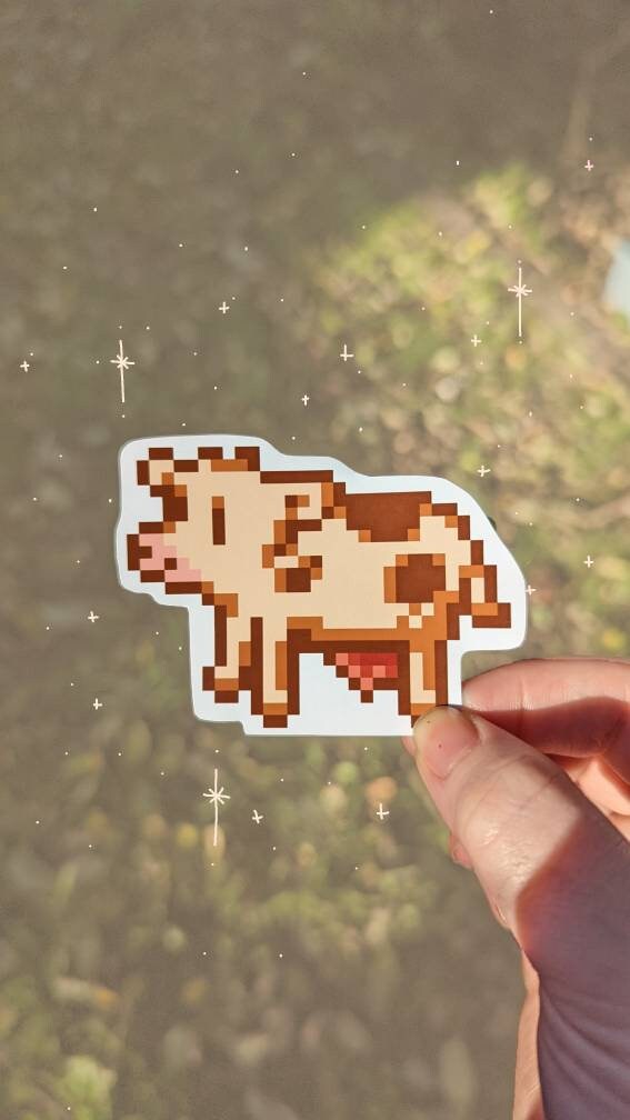 Stardew Valley Cow Sticker - Etsy