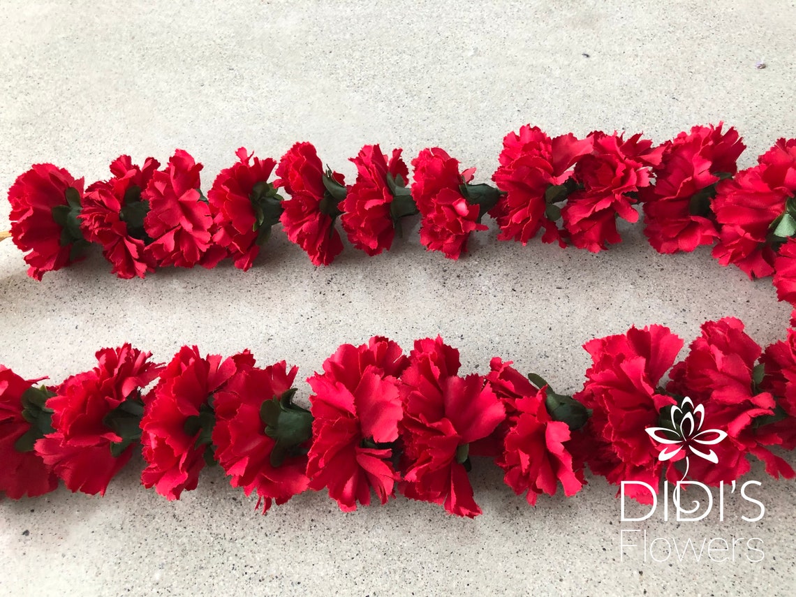 Red Rose Wedding Garlands, Indian Wedding Garland, Silk Flower Garland ...