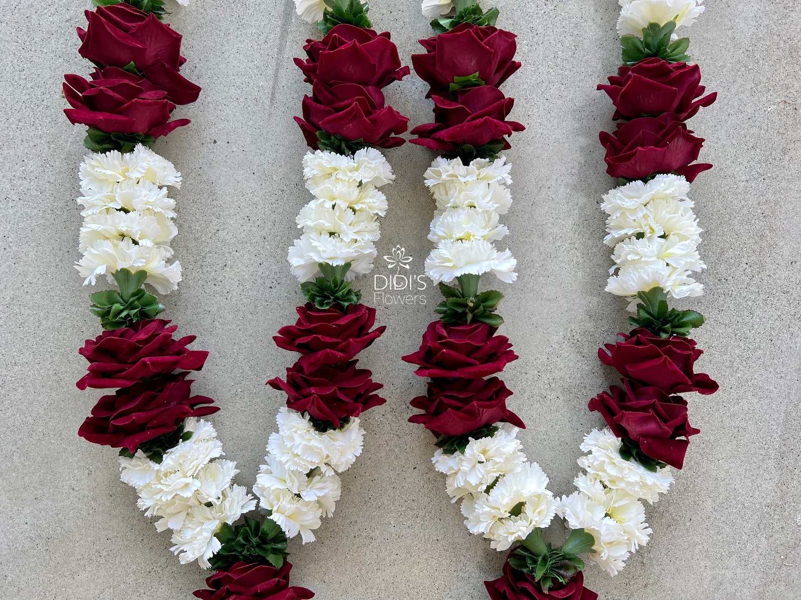 Indian Wedding Garlands, Silk Flower Milni Garland Set - Etsy