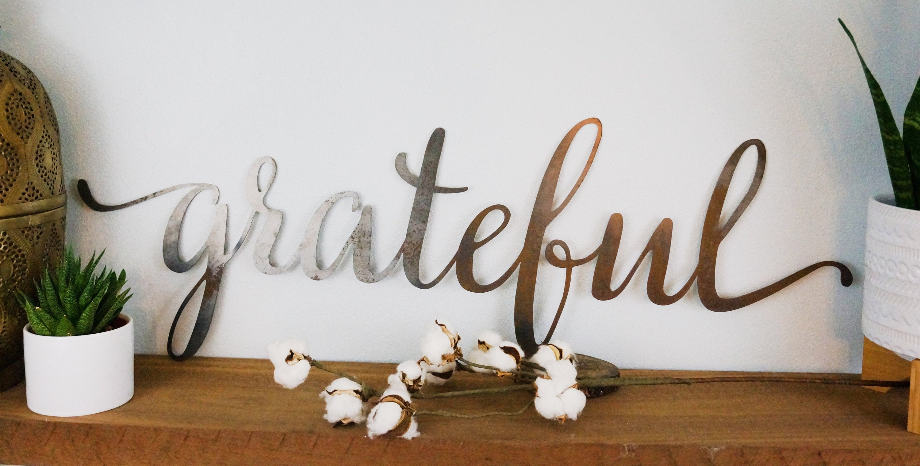 Grateful Metal Sign-home Decor Metal Wall Artlivingcustom - Etsy