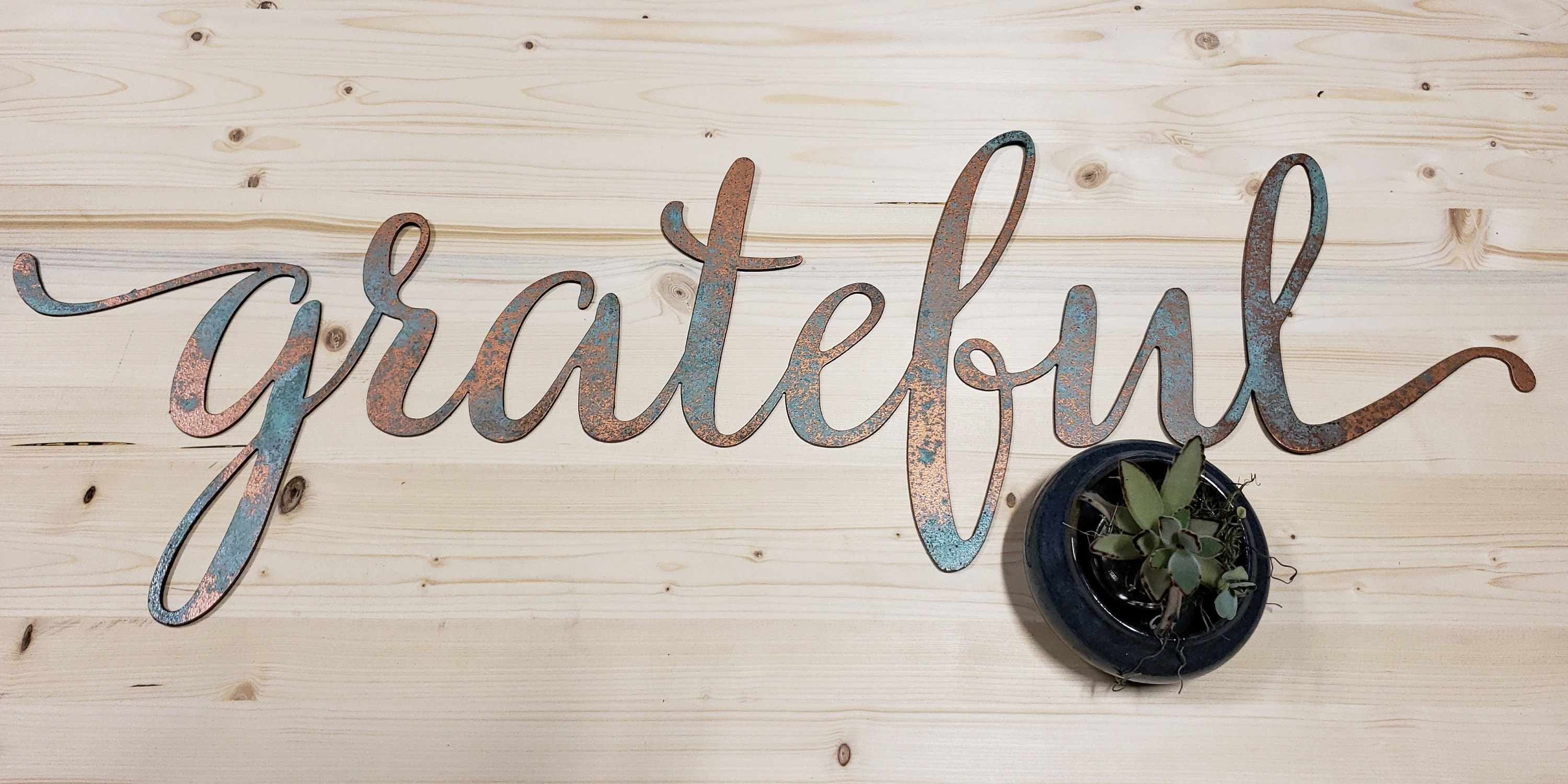 Grateful Metal Sign-home Decor Metal Wall Artlivingcustom - Etsy