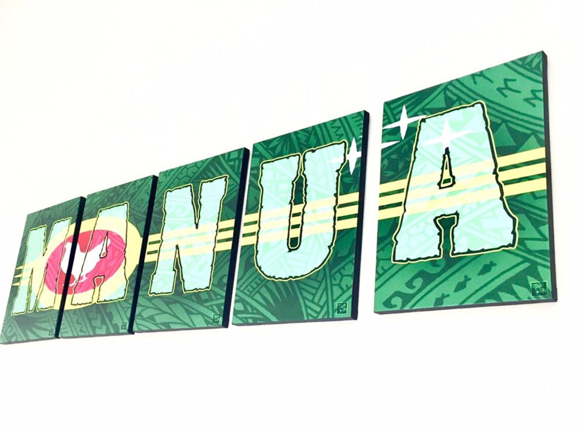 Manua Flag Artwork on Canvas Panels - Etsy