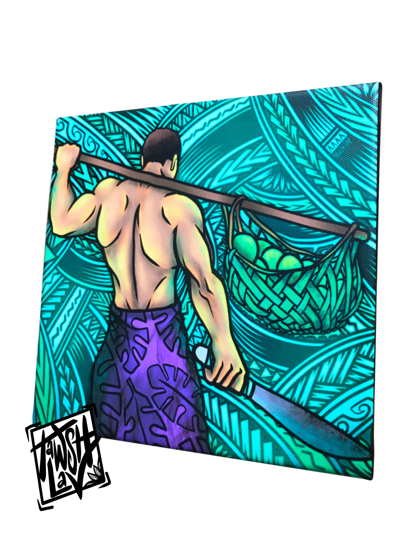 Samoan Art Faipopo Feau Pacific Islander Canvas Art 8x8 | Etsy