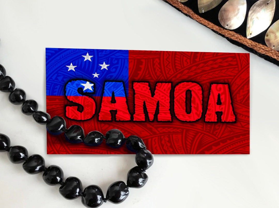Samoa Flag Independent Samoa Tatau Art Bumper Sticker Car Decal - Etsy
