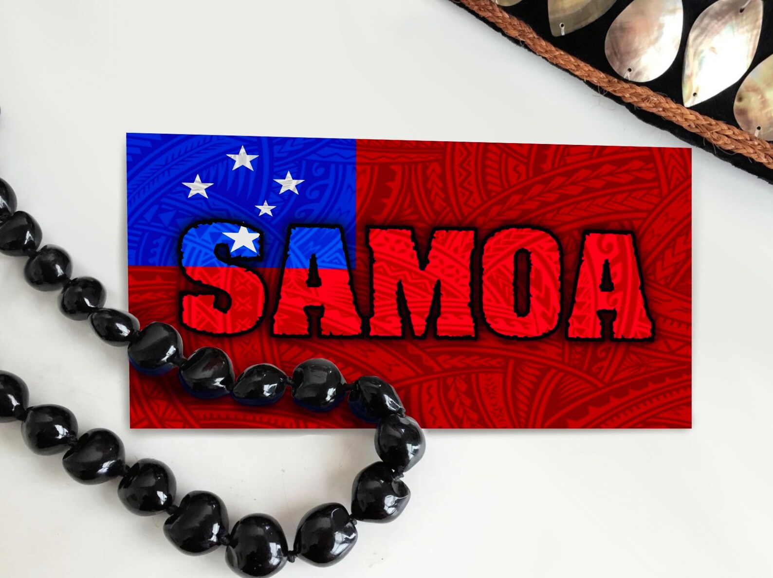 Samoa Flag Independent Samoa Tatau Art Bumper Sticker Car Decal - Etsy