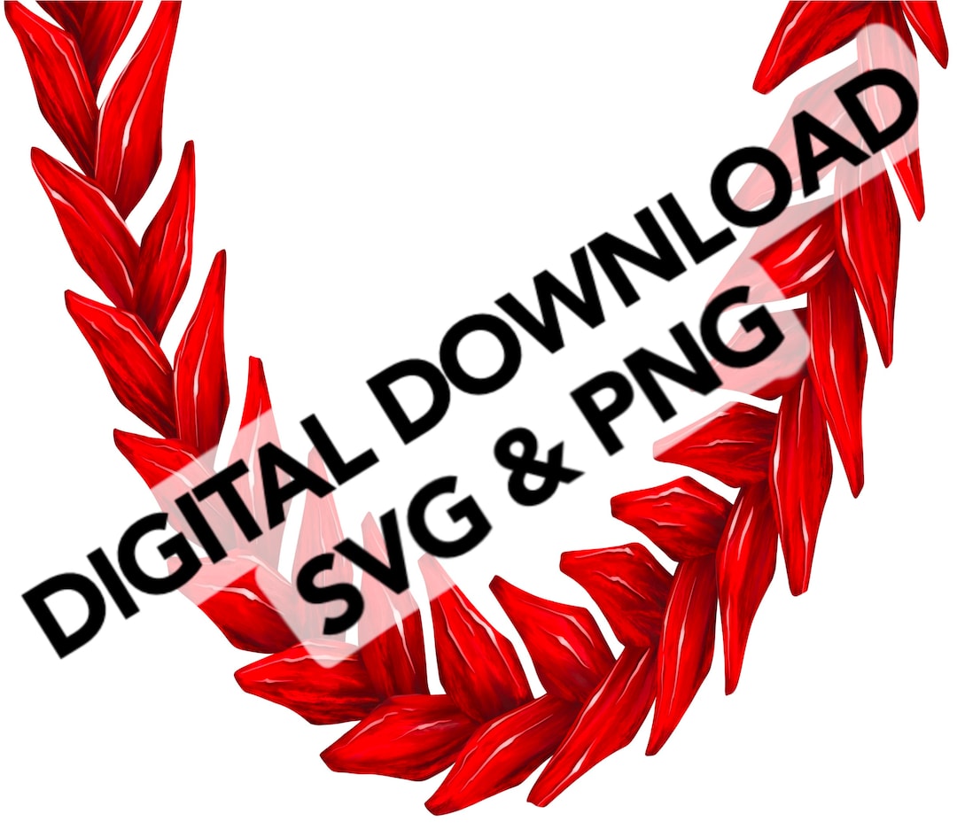 Commercial Use Personal Use 2 Designs Red Ula Fala Lei Samoan Necklace ...