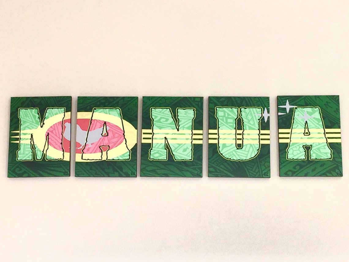 Manua Flag Artwork on Canvas Panels - Etsy