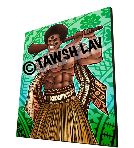 Fijian Warrior Artwork Melanesian Pacific Islander Canvas Art - Etsy