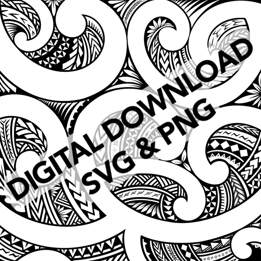 Commercial Use Personal Use Samoan Maori Koru Art Polynesian Moko ...