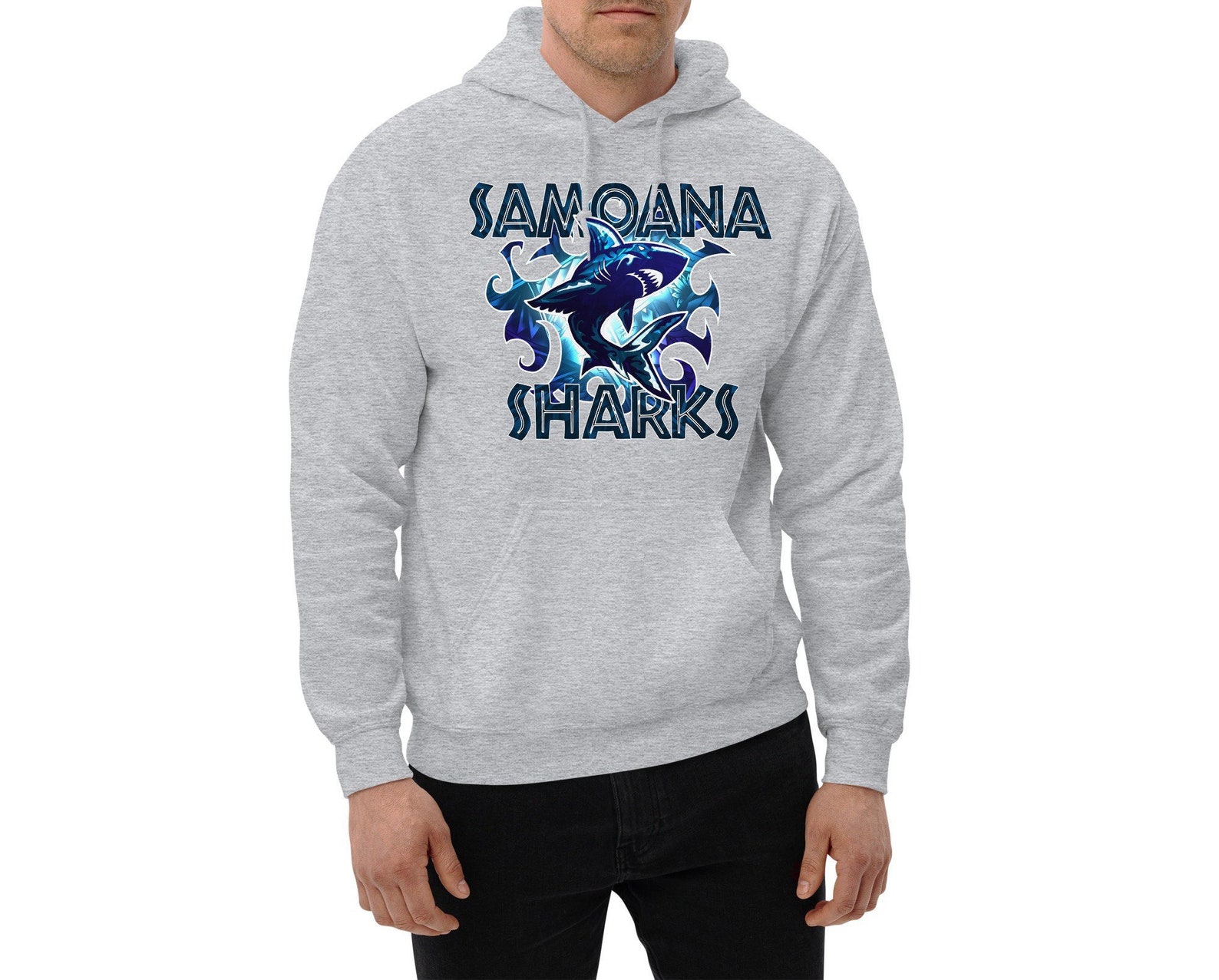 Samoana Sharks American Samoa High School Football Tribal Hooded ...