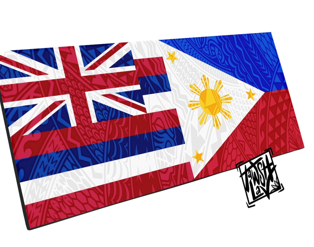 Hawaiian Filipino Tribal Culture Flag Canvas - Etsy