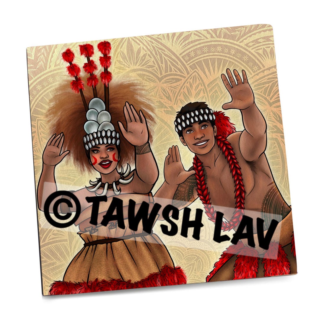 Samoans Taupou Manaia Tagata Samoa Artwork Canvas Art - Etsy